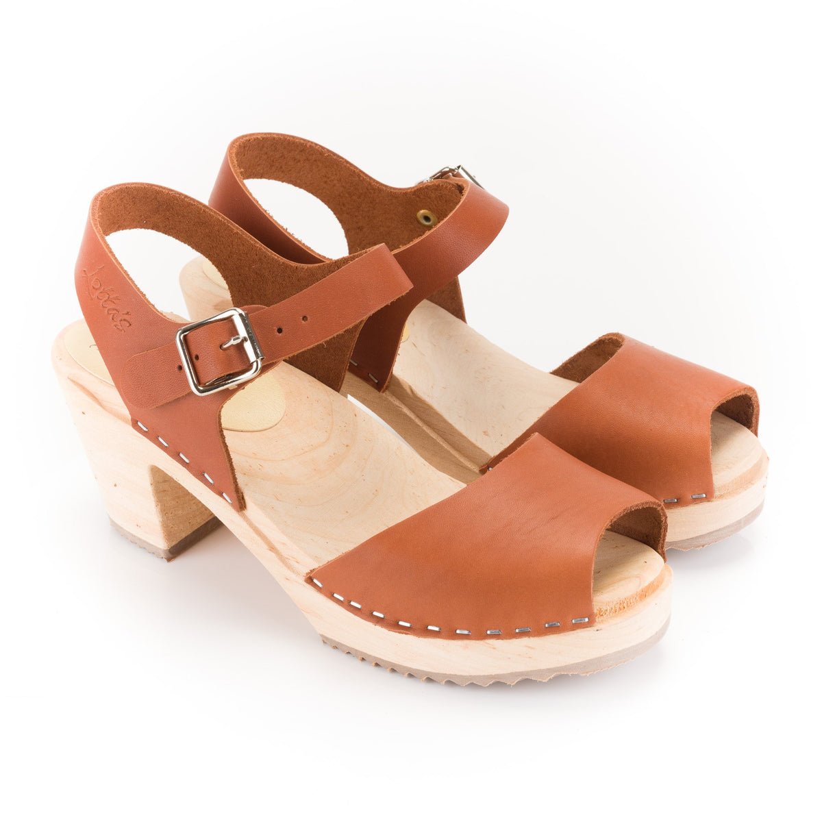 Tan Leather Clogs | Brown Leather Clogs | Lotta from Stockholm ...