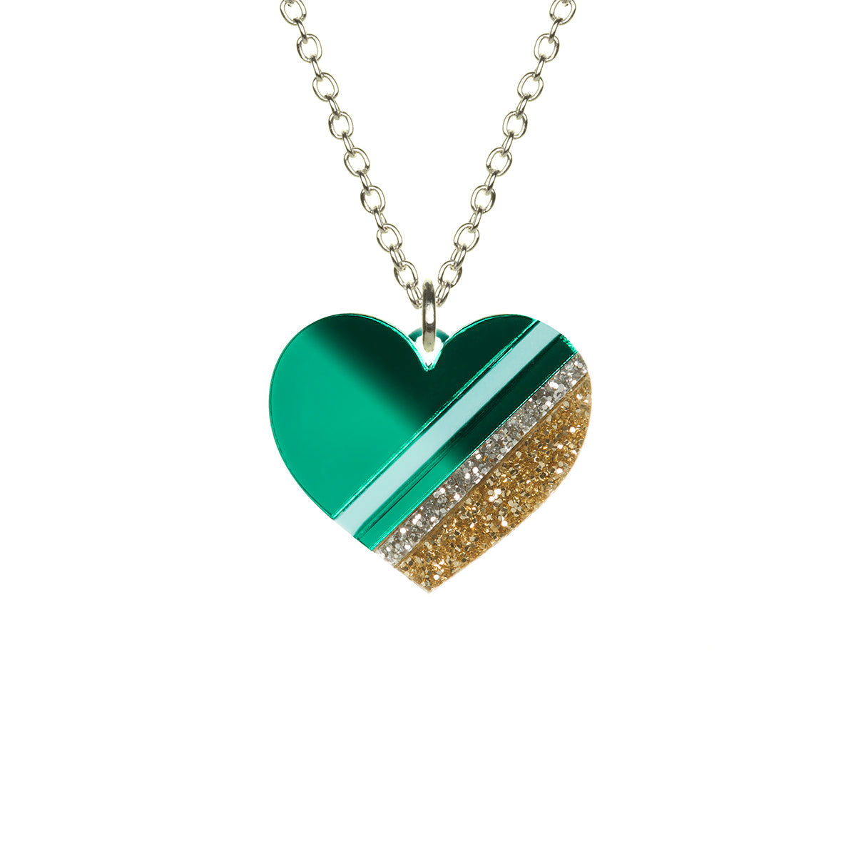 Green Heart Necklace | Green Heart of Glass Necklace – Dollydagger