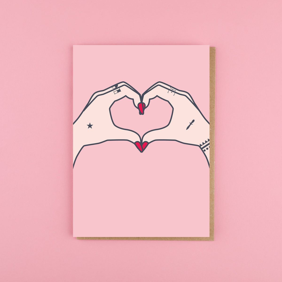Heart Hands Card | Heart Hands Valentines Card – Dollydagger